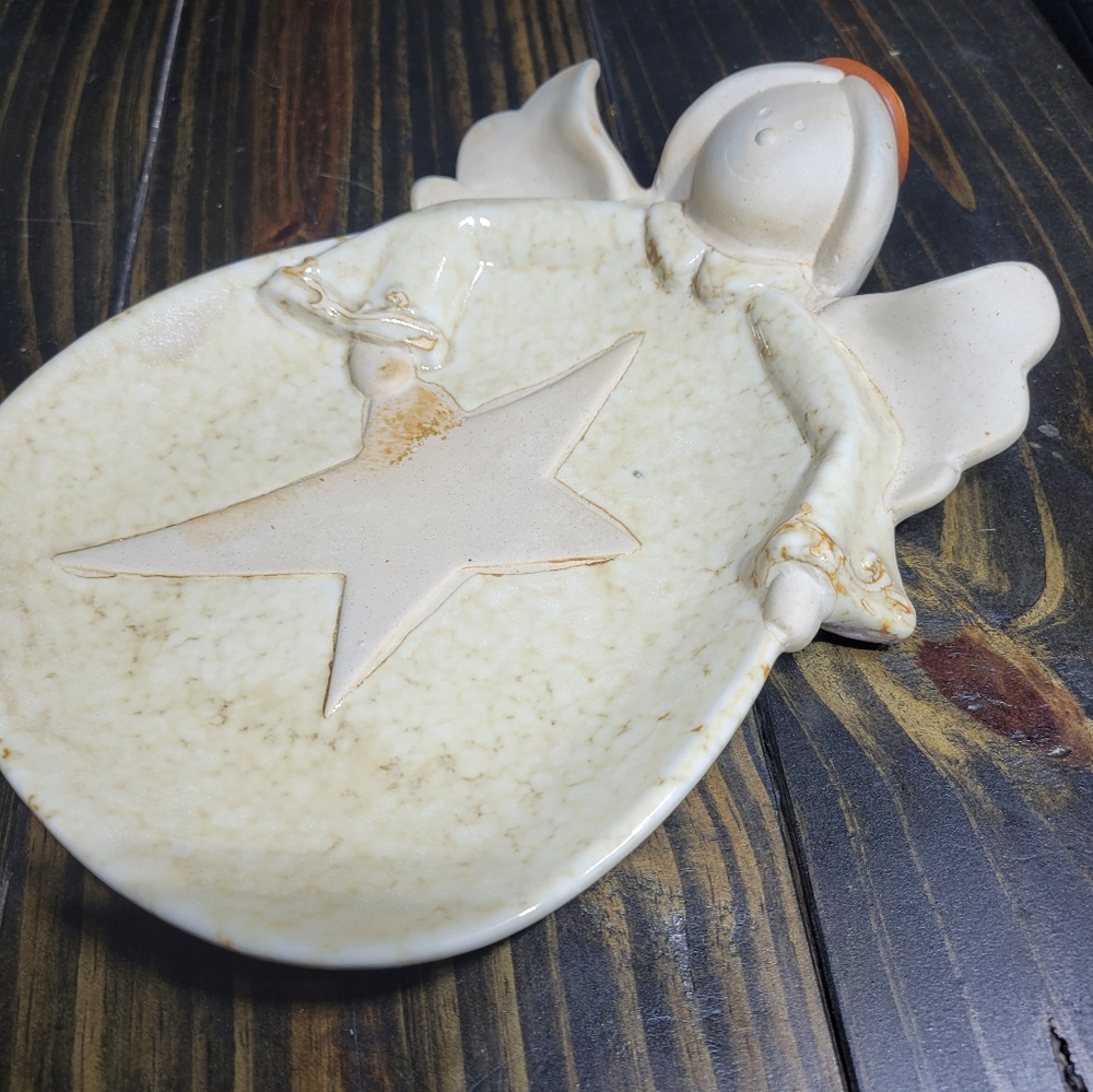 Modern Farmhouse Blessed Day Angel W Star Trinket Tra… - Gem